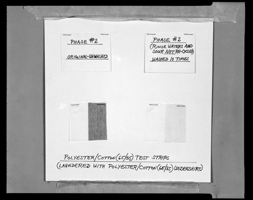 Polyester/cotton (65/35) test strips, phase #2 - Digital Commonwealth