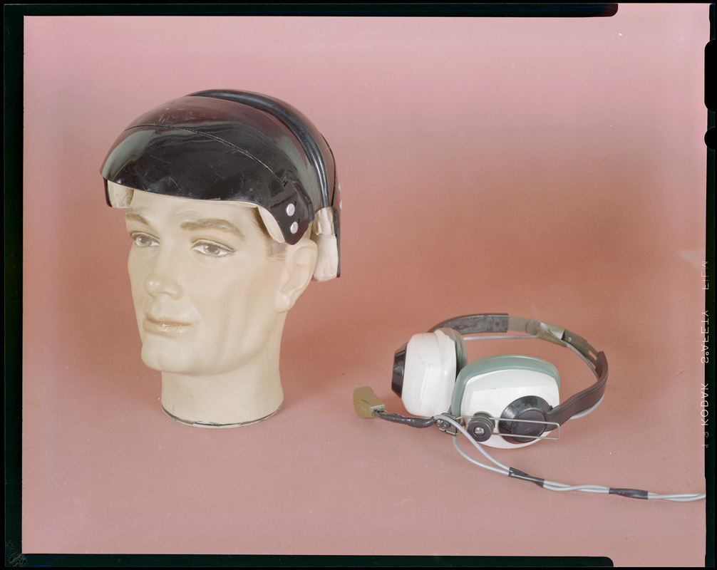 CEMEL CVC development helmet & head-set separate - Digital Commonwealth