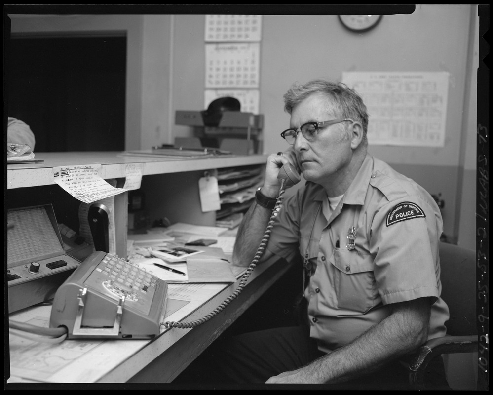 Personnel - security desk w/officer - Digital Commonwealth