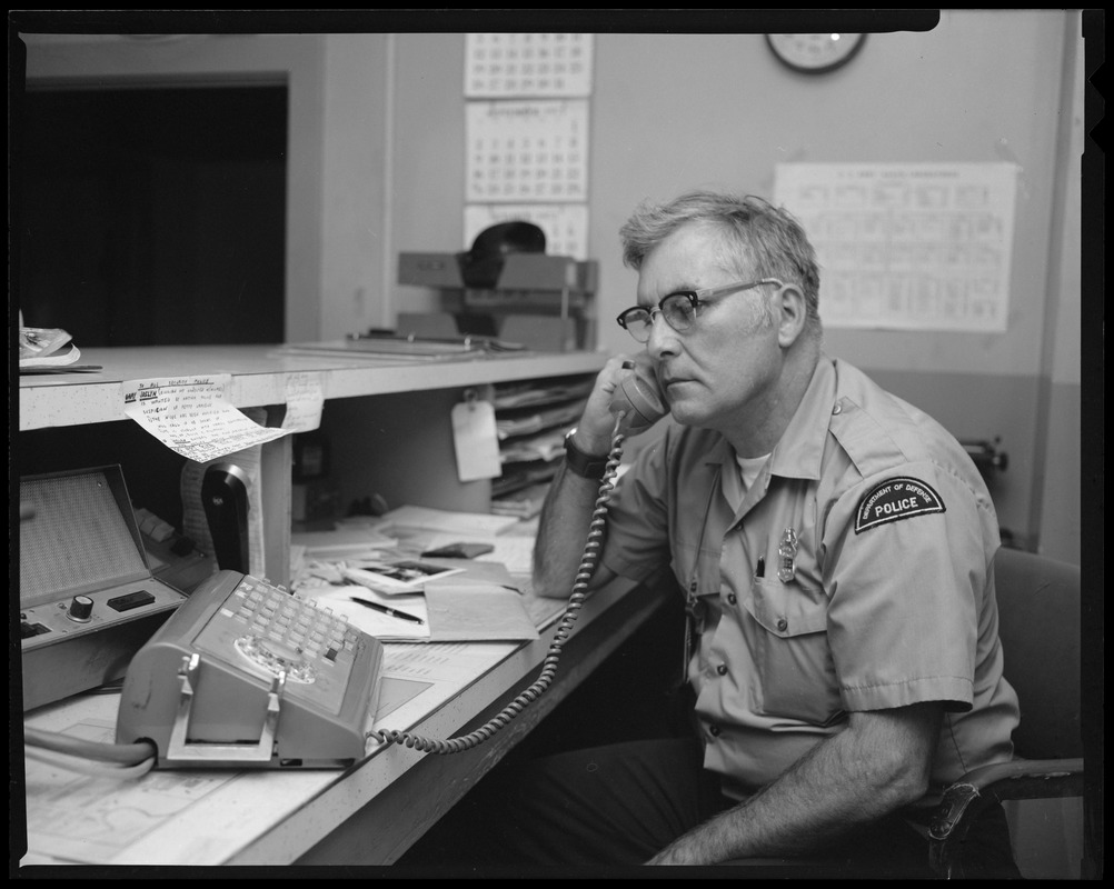 Personnel - security desk w/officer - Digital Commonwealth