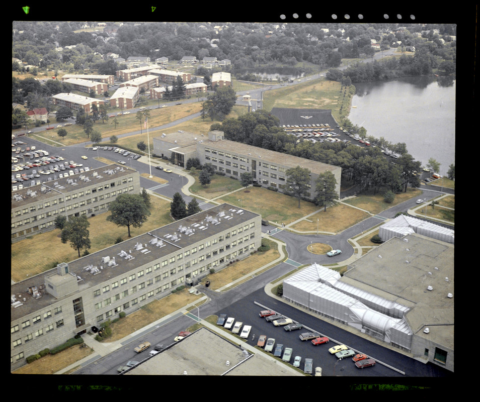 Aerial photograph of U.S. Army Natick Soldier Systems Center and ...