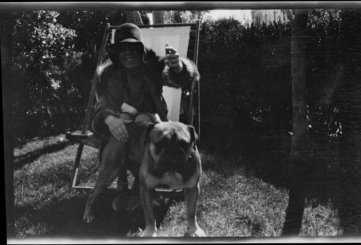 Quinta Bates garden, Mrs. Mahlon Miller in the garden - Digital ...