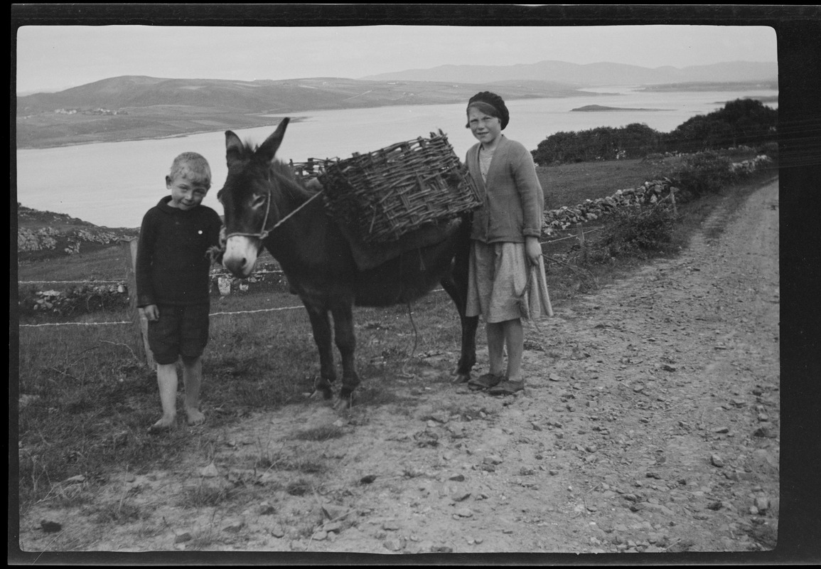 Miss Boyce and her brother near Meevagh [i.e. Mevagh] Church, Co ...