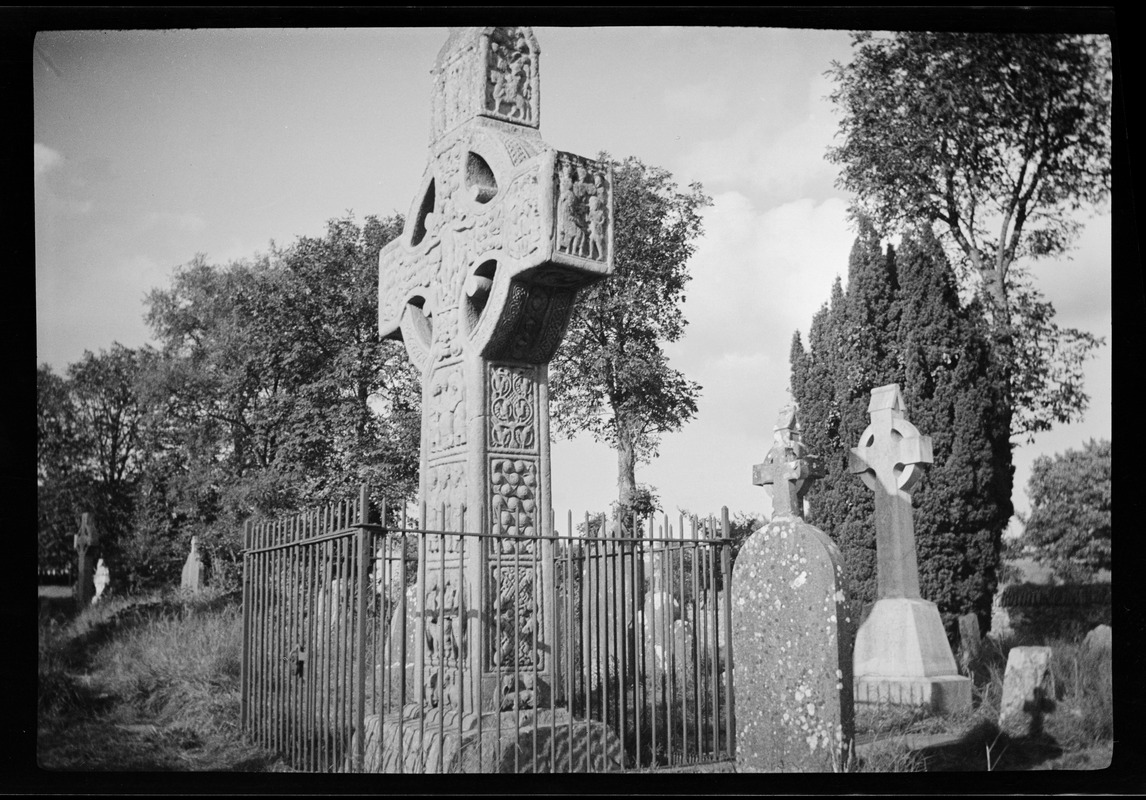 The famous Cross of Monasterboice, in the churchyard - Digital Commonwealth
