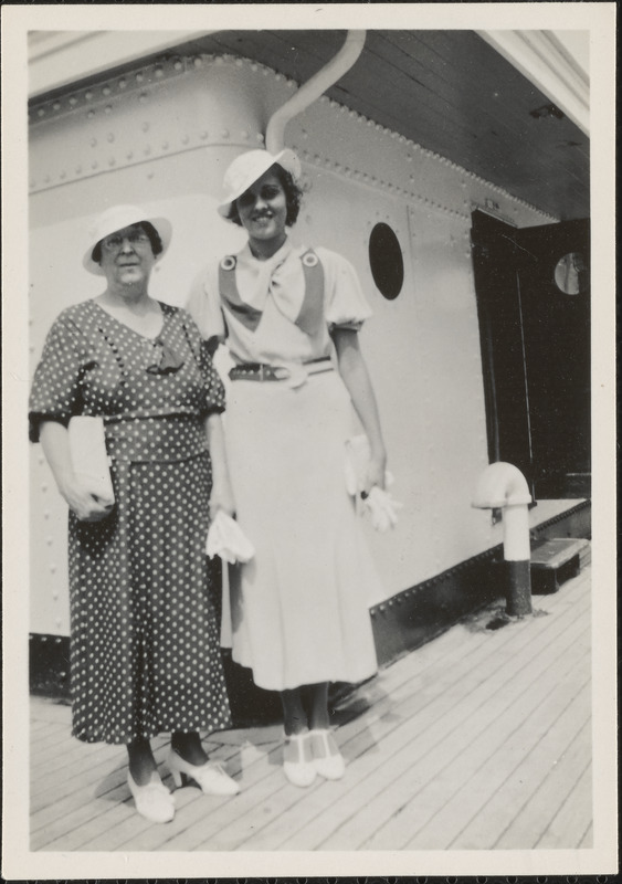Mrs. Eveline Murphy, Miss Evelyn Rich, her niece, the day I left New ...
