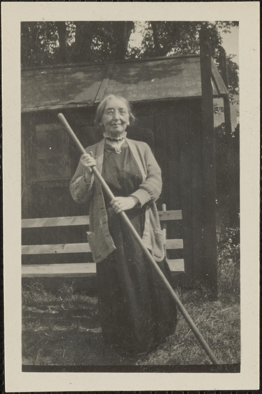 Miss Gleeson in the garden, Pembroke Rd., Dublin - Digital Commonwealth