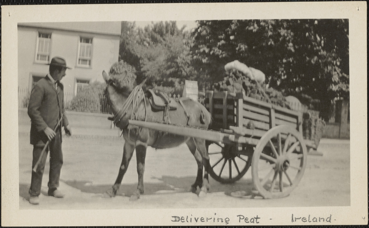 Delivering peat, Ireland - Digital Commonwealth