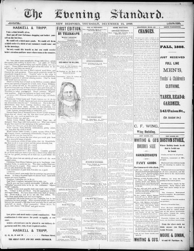 Evening Standard. December 13, 1888 - Digital Commonwealth