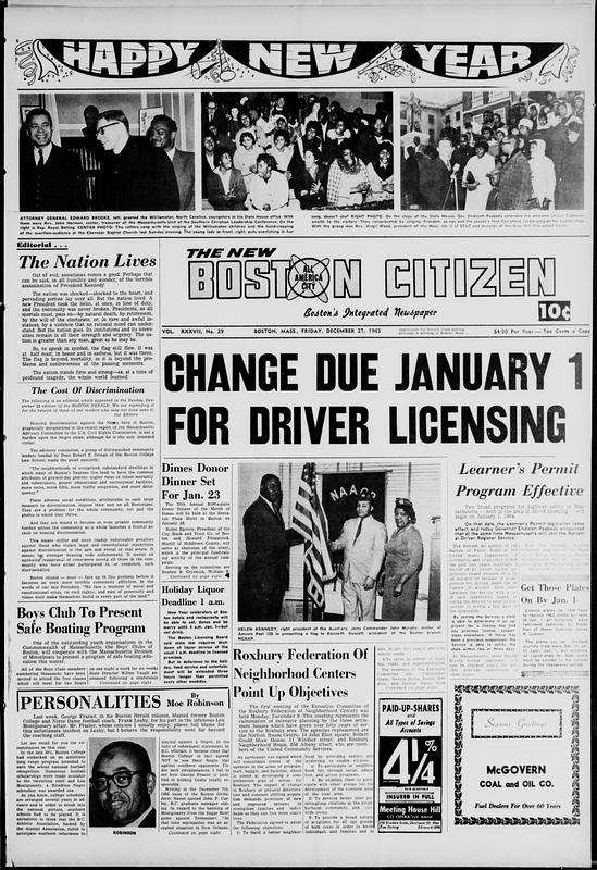 Roxbury Citizen and South End Citizen. December 27, 1963 - Digital ...