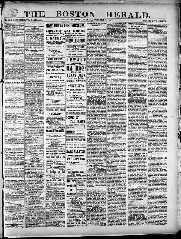 The Boston Herald. October 09, 1877 - Digital Commonwealth