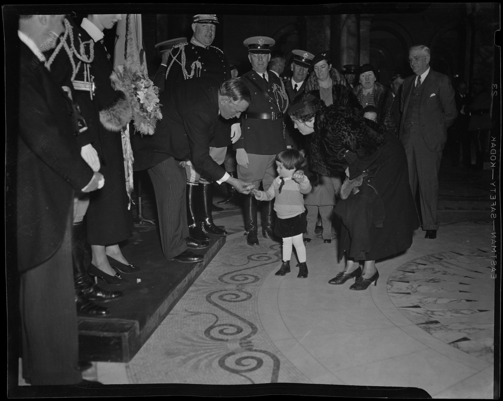 James M. Curley at Governor's Reception. Daughter Mary is also in ...