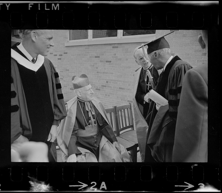 Gov. Francis W. Sargent, Richard Cardinal Cushing, Terence Cardinal ...
