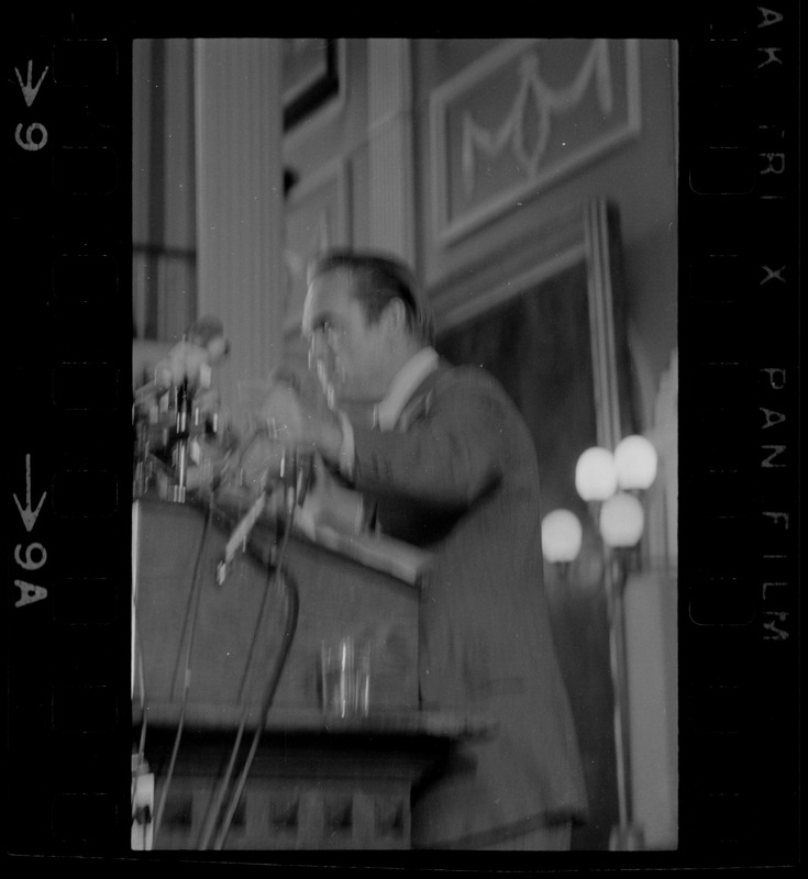 George Wallace speaking at campaign rally at Faneuil Hall - Digital ...