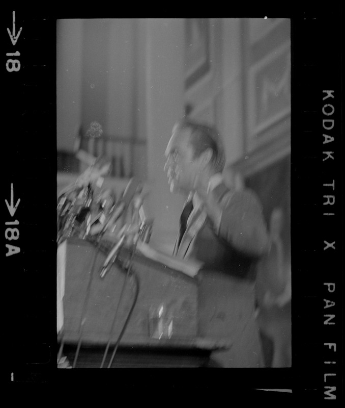 George Wallace speaking at campaign rally at Faneuil Hall - Digital ...