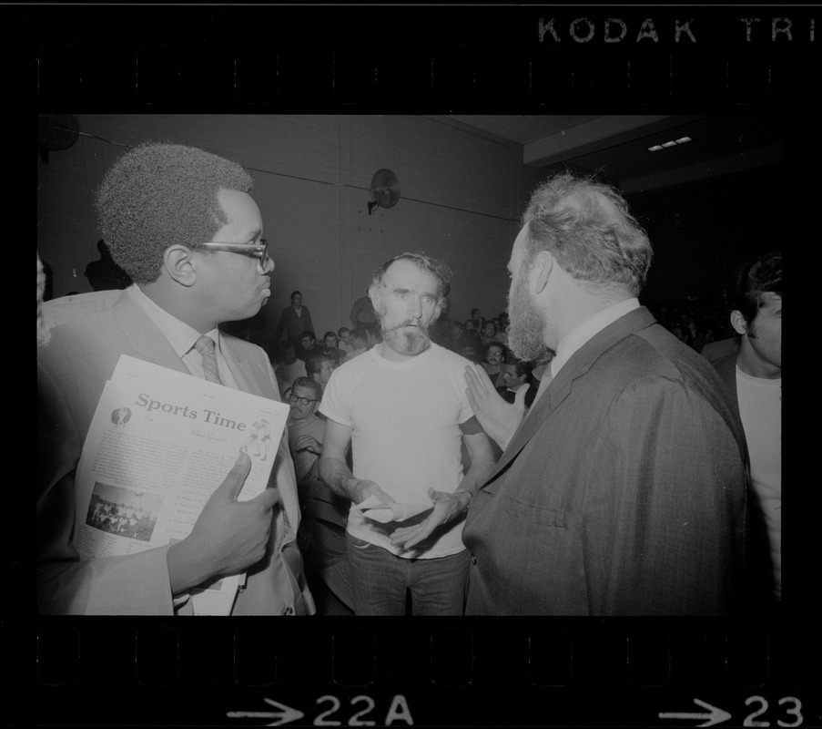Rev. Virgil Wood, Jack McCambridge, and Paul Benzaquin at Walpole State ...