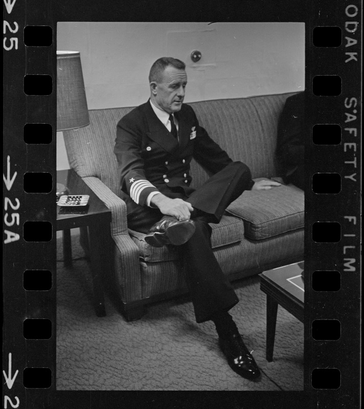Possibly Captain Gordon H. Hartley aboard the aircraft carrier Wasp in ...