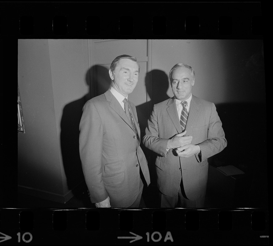 Ken O'Donnell and Francis X. Bellotti at Parker House for meeting with ...