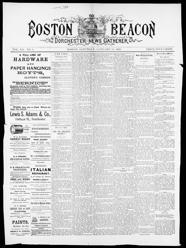 The Boston Beacon and Dorchester News Gatherer, January 31, 1885 ...