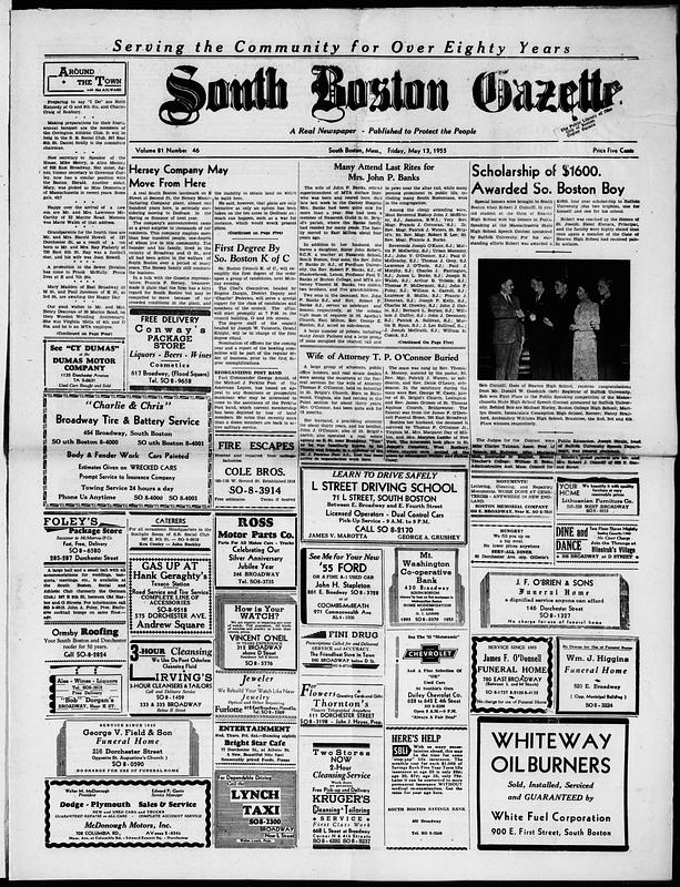 South Boston Gazette, May 13, 1955 - Digital Commonwealth