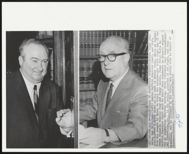 Principals in Injunction Request--Boston fight promoter Sam Silverman ...