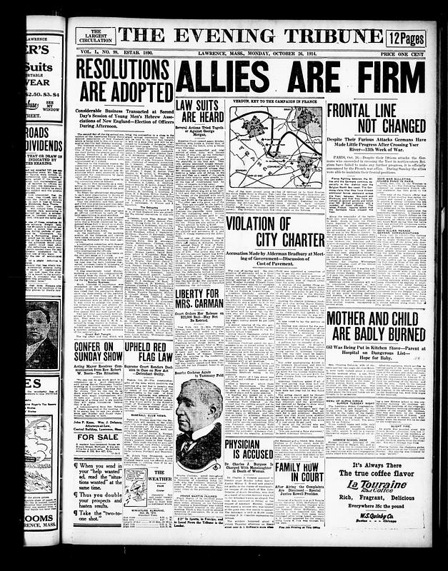 The Evening Tribune. October 26, 1914 - Digital Commonwealth