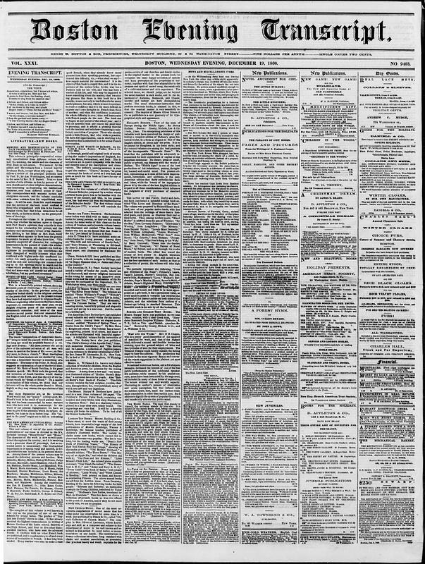 Boston Evening Transcript. December 19, 1860 - Digital Commonwealth