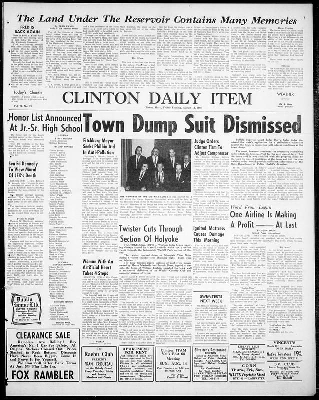 Clinton Daily Item. August 12, 1966 - Digital Commonwealth