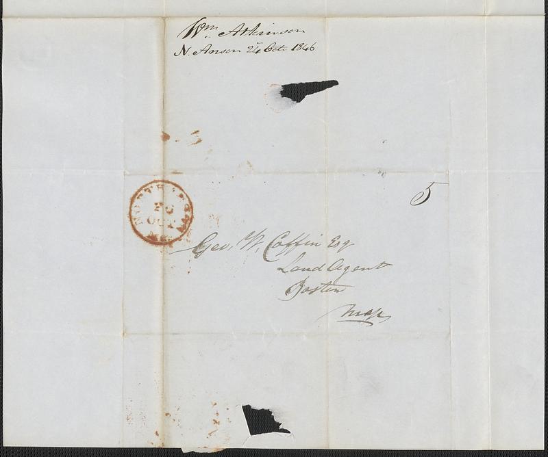 William Atkinson to George Coffin, 24 October 1846 - Digital Commonwealth
