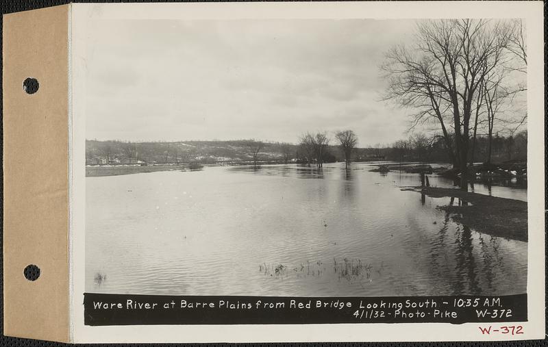 Ware River at Barre Plains looking south from Red Bridge, Barre, Mass ...