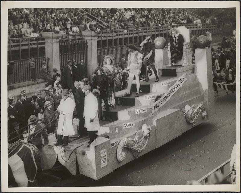 Italy's contribution to science, one of floats in parade - Digital ...