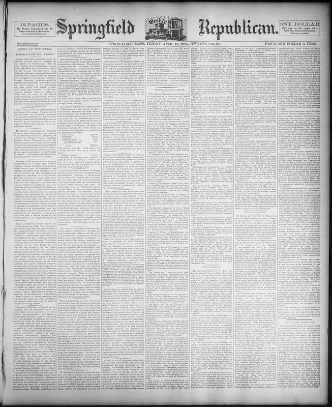 Springfield Weekly Republican - Digital Commonwealth