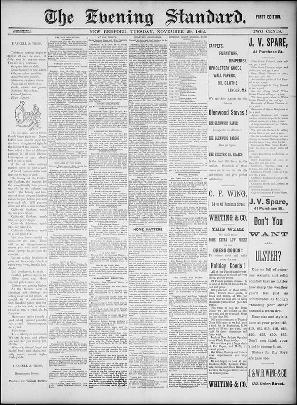 Evening Standard. November 29, 1892 - Digital Commonwealth