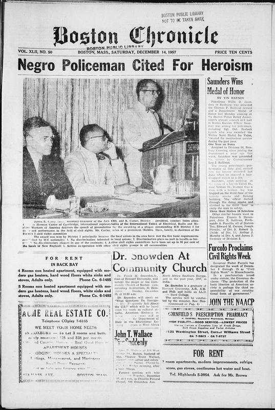 Boston Chronicle. December 14, 1957 - Digital Commonwealth