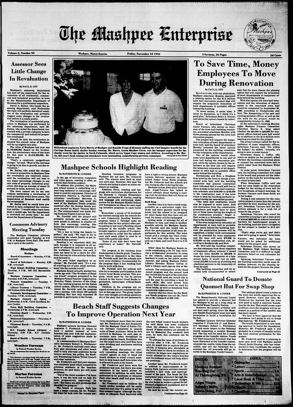 The Mashpee Enterprise. November 10, 1995 - Digital Commonwealth
