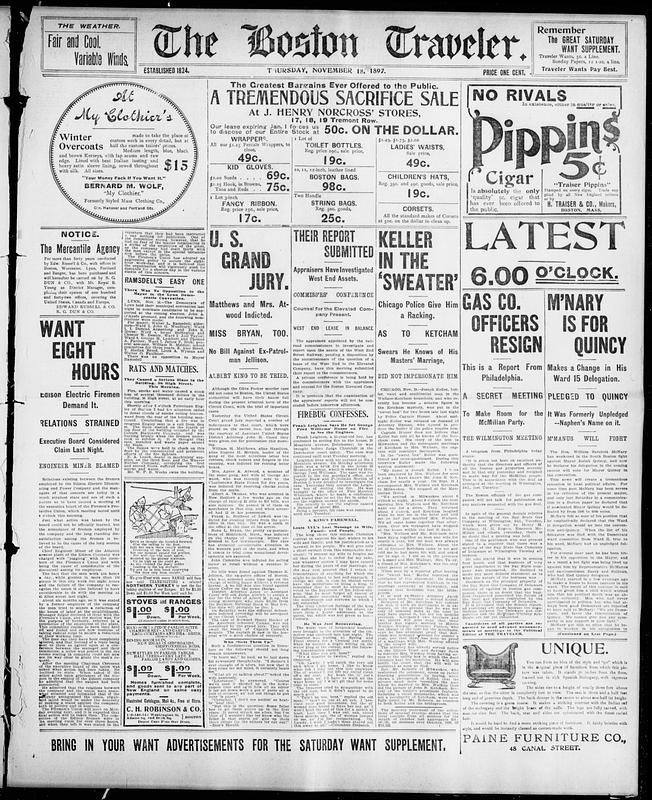 The Boston Traveler. November 18, 1897 - Digital Commonwealth