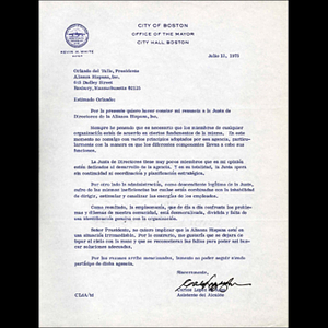 Letter from Carlos Lopez de Azua to Orlando del Valle. - Digital ...
