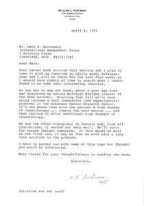 Letter from William C. Portman to Mark H. McCormack - Digital Commonwealth