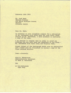 Letter from Rita M. Shackleton to Jack Wade - Digital Commonwealth
