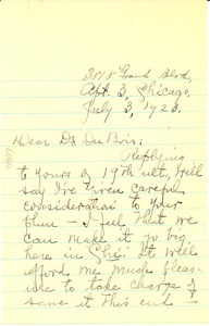 Letter from Camille Cohen Jones to W. E. B. Du Bois - Digital Commonwealth