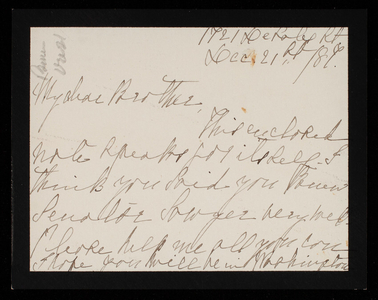 [Elizabeth Goodale Casey Scott] to Thomas Lincoln Casey, December 21 ...