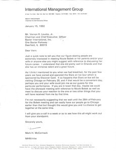 Letter from Mark H. McCormack to Vernon R. Loucks - Digital Commonwealth
