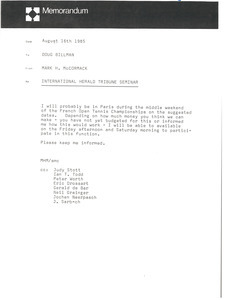 Memorandum from Mark H. McCormack to Doug Billman - Digital Commonwealth