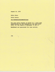 Memorandum from Chris Hatala to Robin Stern - Digital Commonwealth