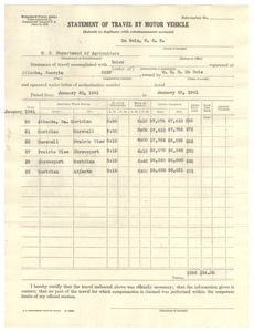 Statement of travel by motor vehicle - Digital Commonwealth