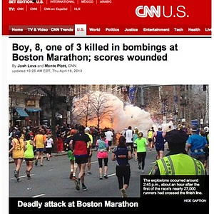 Screenshot of CNN Coverage of Boston Marathon Bombings - Digital ...