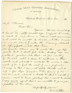 Letter from Eugene Libby to Jacob T. Bowne (December 30, 1889 ...