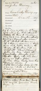 Tewksbury Almshouse Intake Record: Diviney, John - Digital Commonwealth