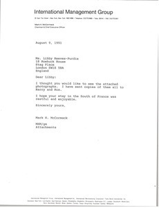 Letter from Mark H. McCormack to Libby Reeves-Purdie - Digital Commonwealth