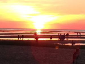 Low tide sunset at First Encounter Beach - Digital Commonwealth