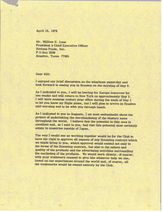Letter from Mark H. McCormack to William H. Lane - Digital Commonwealth